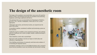 Design Of the OR that anesthesia nurse should know | PPTX