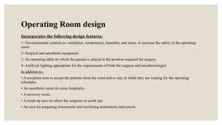 Design Of the OR that anesthesia nurse should know | PPTX