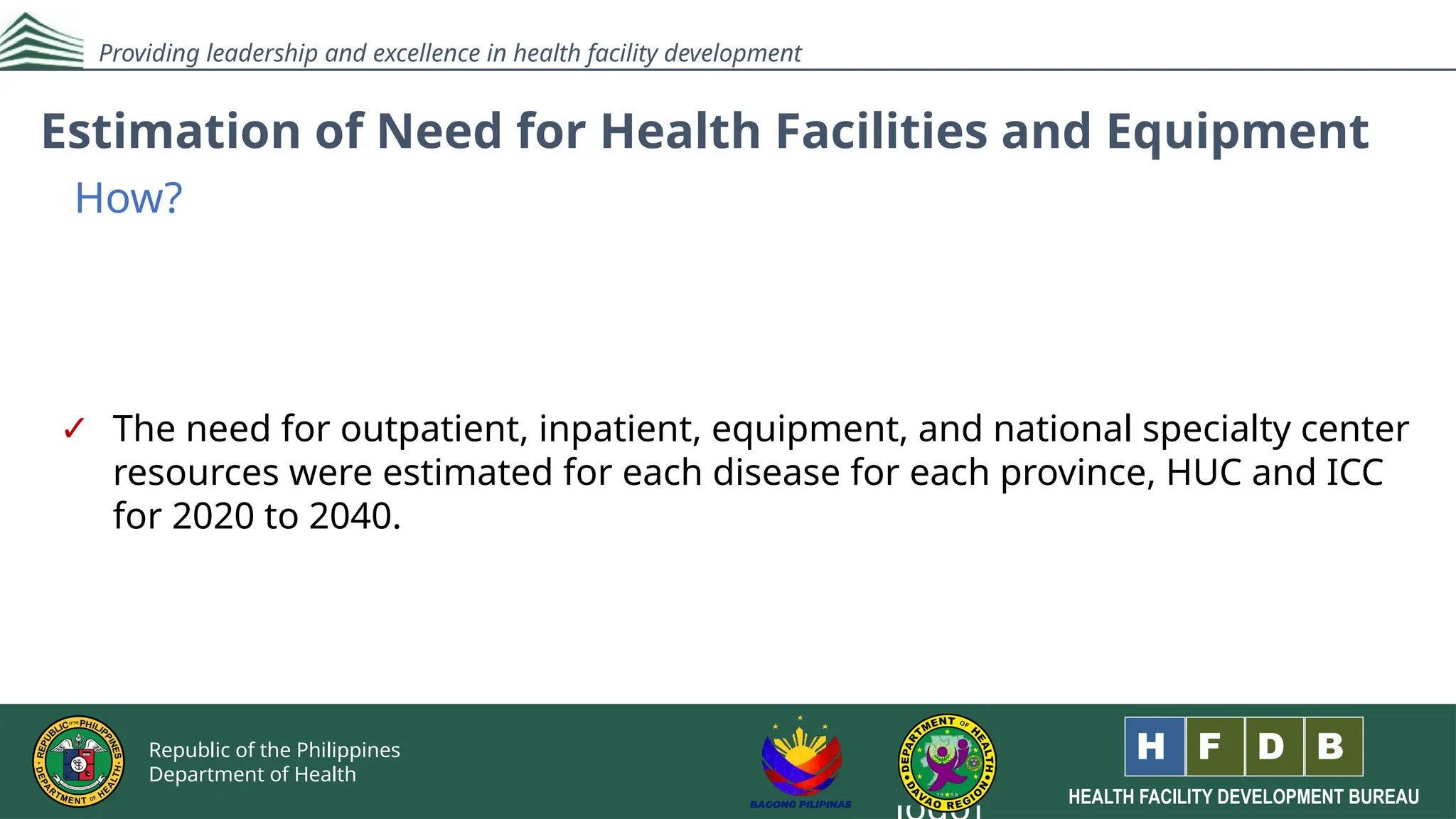 2020-2040 Philippine Health Facility Development Planning | PPTX