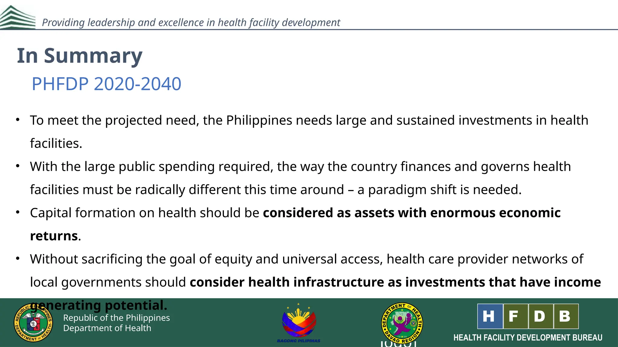 2020-2040 Philippine Health Facility Development Planning | PPTX