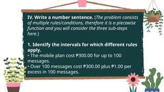 1. LESSON 1 REPRESENTING REAL-LIFE SITUATIONS USING FUNCTIONS INCLUDING ...