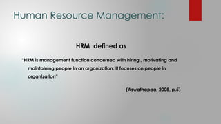 INTRODUCTION TO HUMAN RESOURCE MANAGEMEN | PPTX
