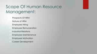 INTRODUCTION TO HUMAN RESOURCE MANAGEMEN | PPTX