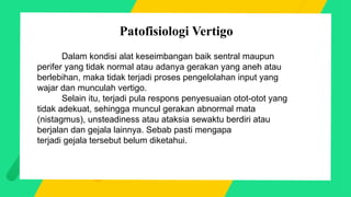 Migrain dan vertigo definisi, etiologi dan jenis jenis | PPTX