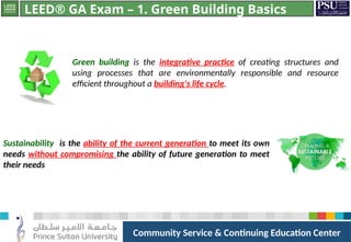 LEED GA - Green Building Basics for students | PPTX