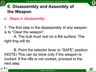 Parts of a Rifle, General Data, Eight (8) cycle operation and the ...