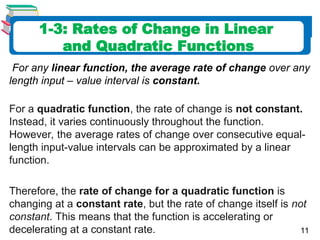 1.2-1.3 Rates of Change (Linear and Quadratic Functions).ppt