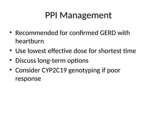 ASGE Guideline on the Diagnosis and Management of GERD | PPTX