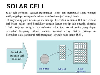 Sumber Listrik Alternatif Pembangkit Listrik Tenaga Surya solar energi.ppt