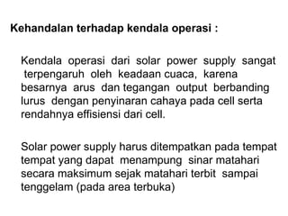 Sumber Listrik Alternatif Pembangkit Listrik Tenaga Surya solar energi.ppt