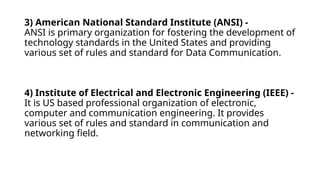 1. Standard Organizations for Data Communication.pptx