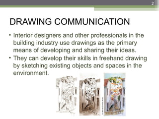 Drawing as Communication for interior design | PPTX