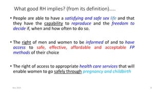 History and components of Reproductive health | PDF