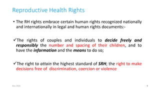 History and components of Reproductive health | PDF