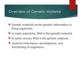 Introduction of Genetic Materials | PPTX