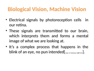 Introducing Deep Learning Concept Biological and Machine Vision | PPTX