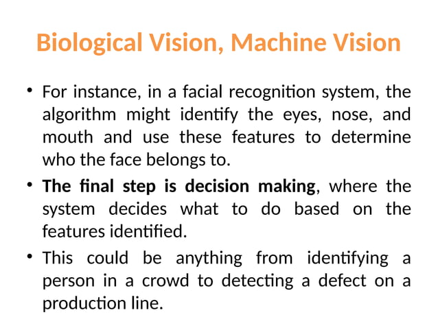 Introducing Deep Learning Concept Biological and Machine Vision | PPTX