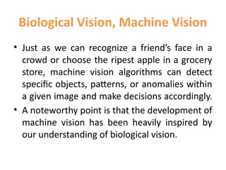 Biological Vision and Machine Vision in Deep Learning | PPTX