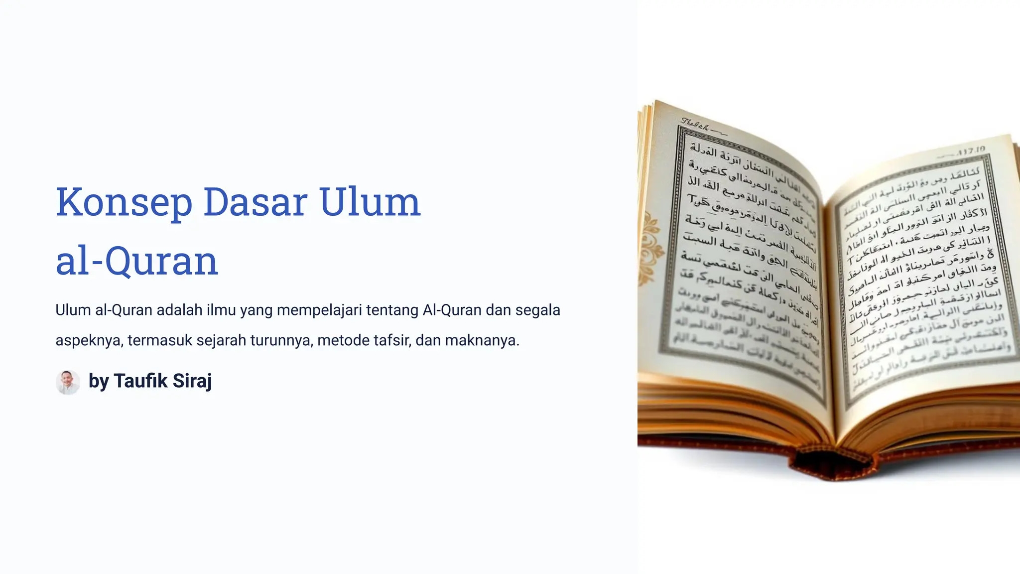 Konsep-Dasar-Ulum-al-Quran mta pelajaran quran dan hadist | PDF