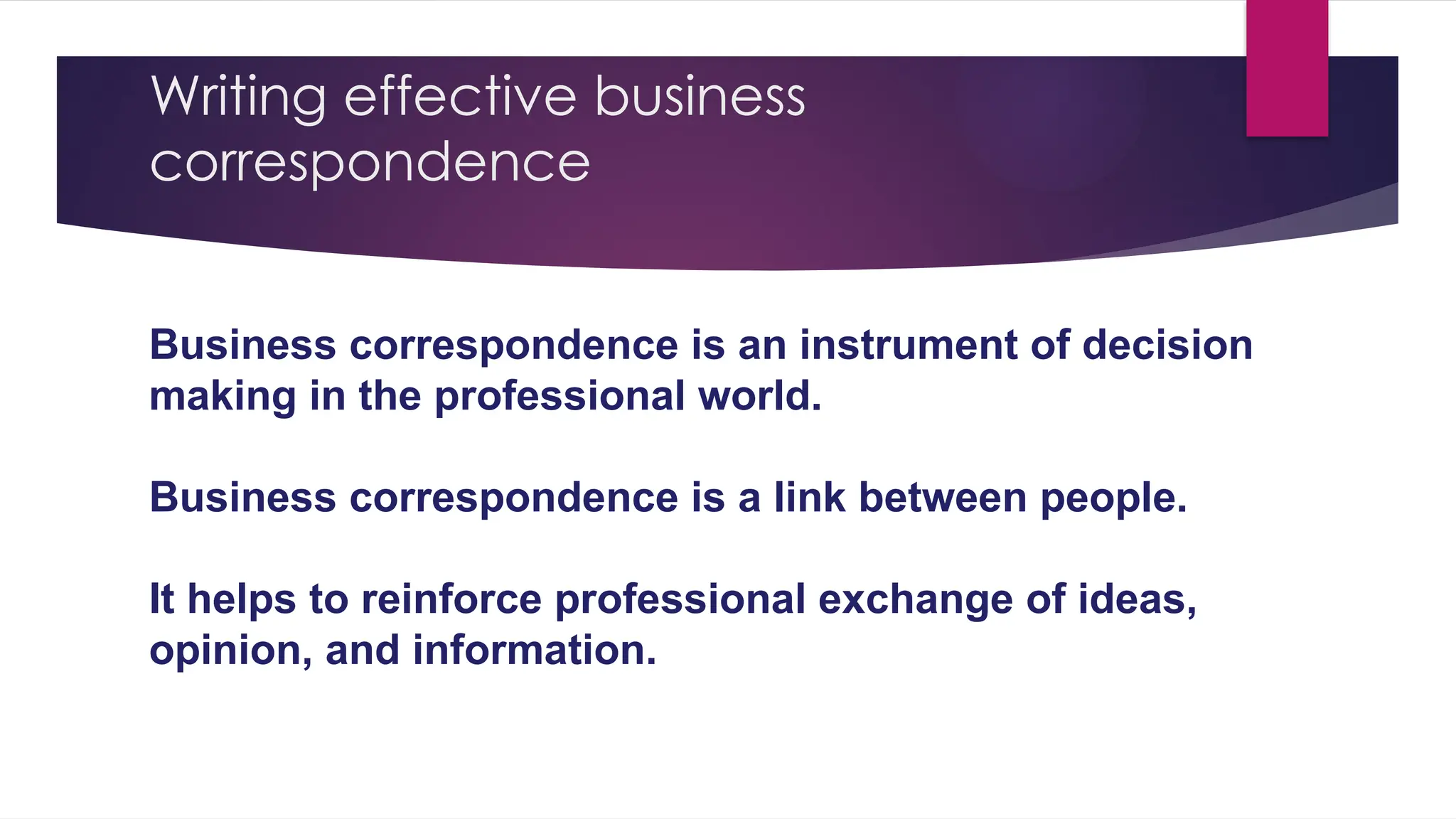 1. Introduction to Business Correspondance.pptx