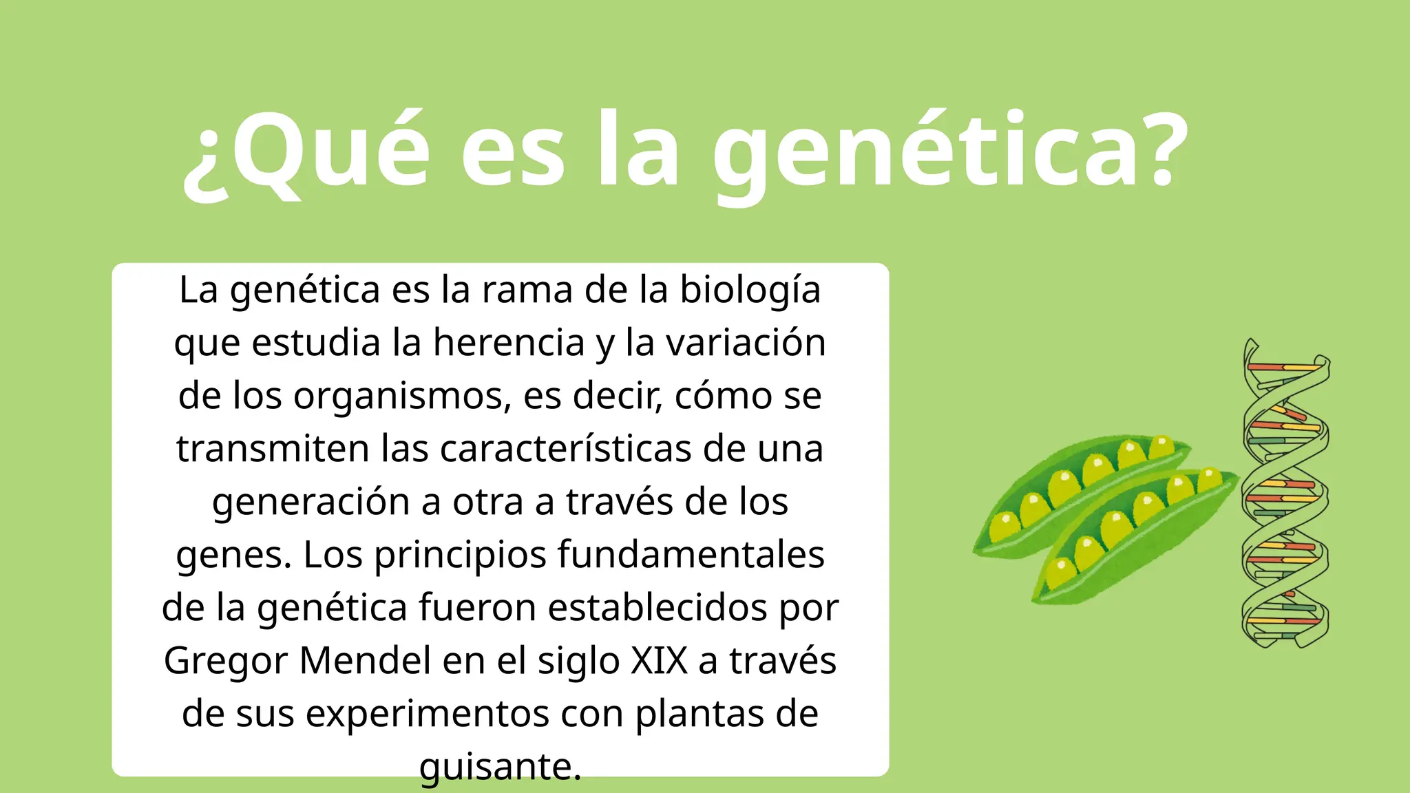 Genética Mendeliana, conceptos base y necesarios para el estudio de la ...