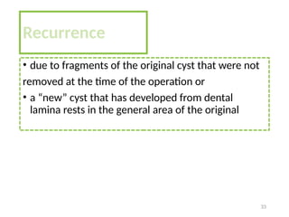 Odontogenic cysts Types histopathology and management | PPTX