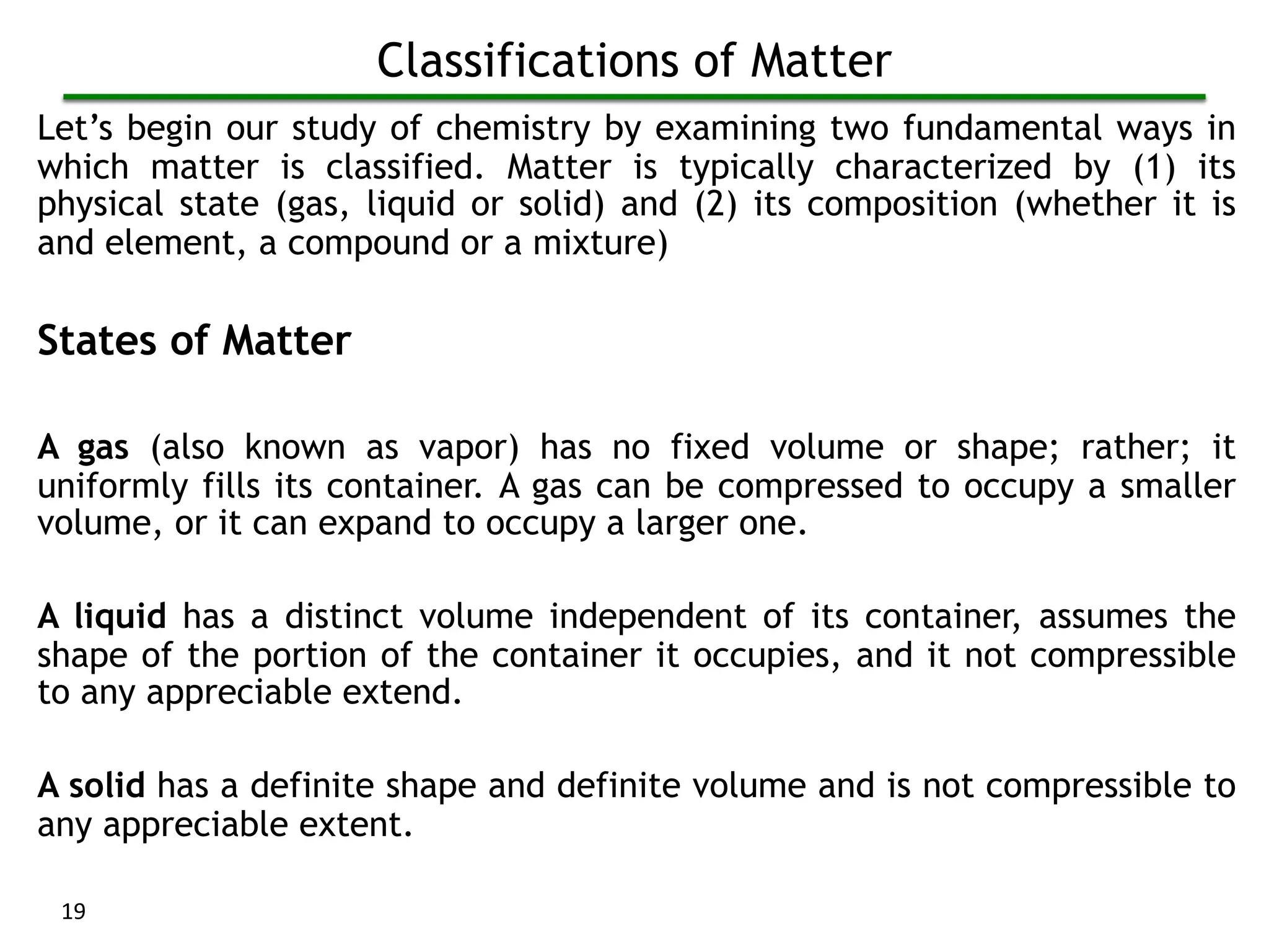 Introduction to Chemistry Lecture Slides for Lecture 1 | PDF