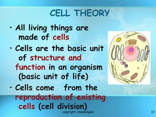 1. Cell theory and structure Basisc Of Cytology | PPTX