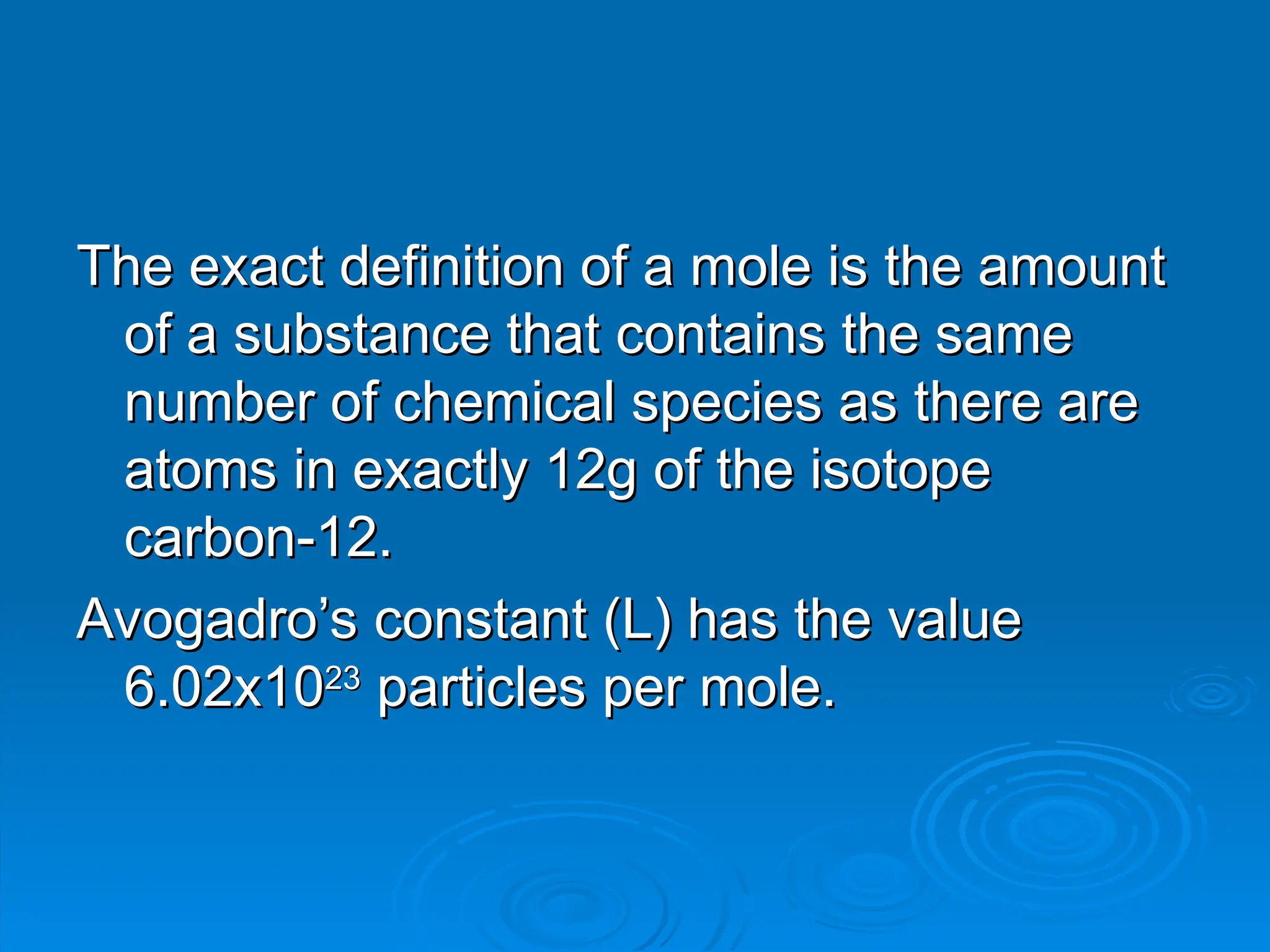 1.2 THE MOLE CONCEPT.PPT relationships with mole concept | PPT