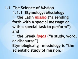 Understanding Missiology (Introduction to Missiology) | PPTX