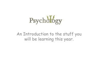 1. Introduction to psychology lecture presentation | PPT