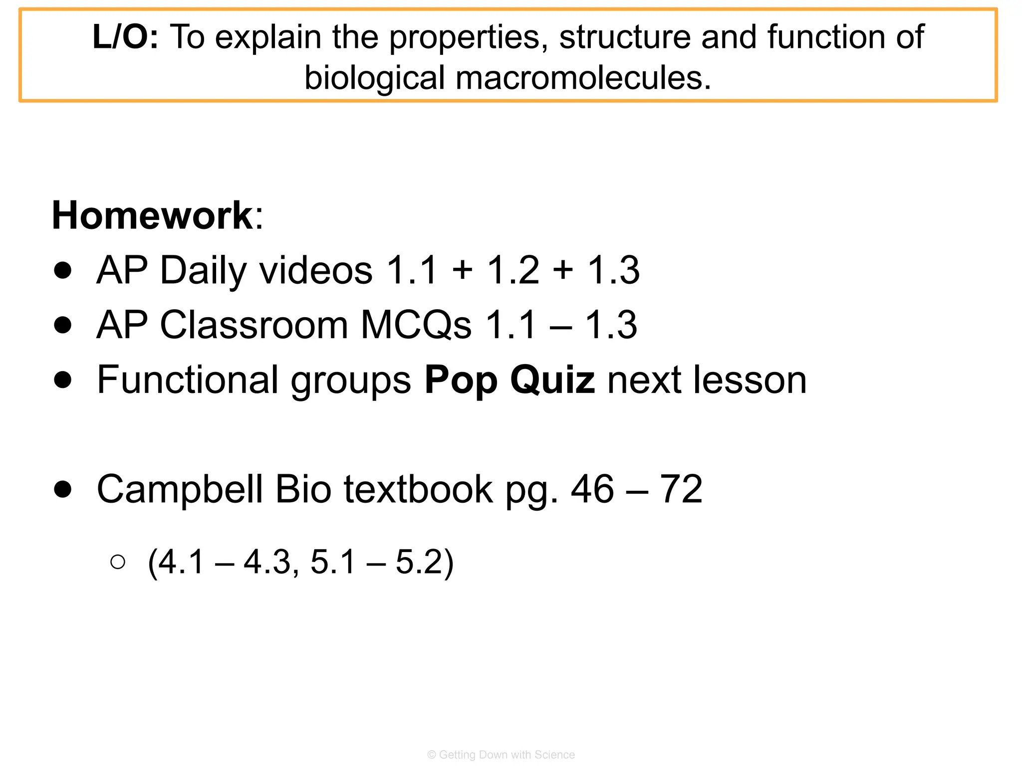 1.4, 1.5 & 1.6 Properties, Structure and Functions of Biological ...