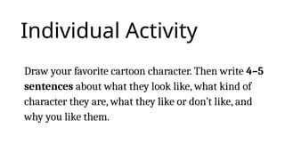 Describing Famous Cartoon Characters.pptx