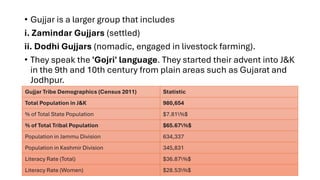 Major Ethnenic group, tribes of J&K and India | PDF