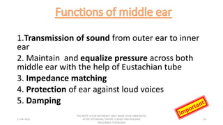 Sense of hearing , physiological anatomy anatomy ear | PDF