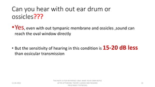 Sense of hearing , physiological anatomy anatomy ear | PDF