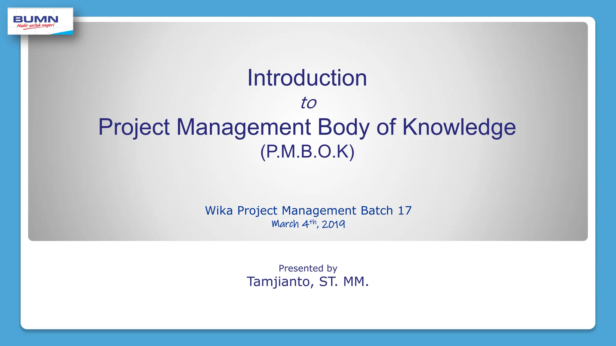 Introduction to Project Management Body of Knowledge | PDF