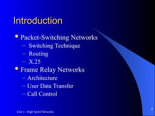 high speed networks for msc students for colg | PPT