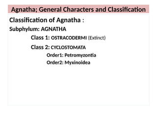 1. Agnatha; General characters and classification.pptx