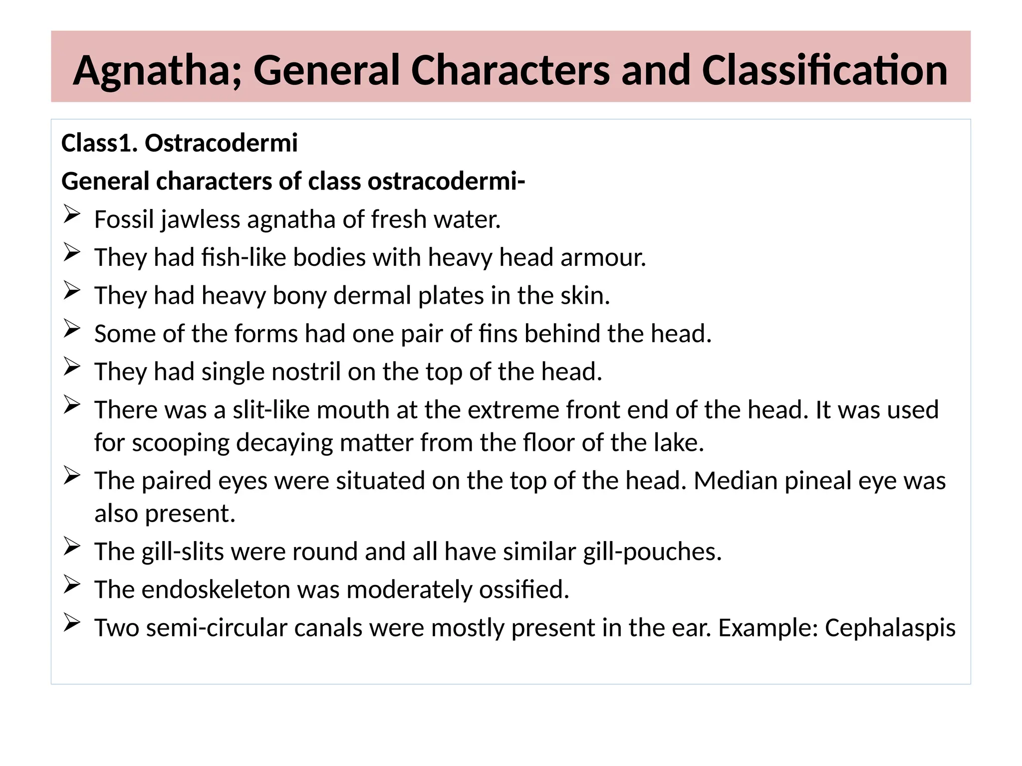1. Agnatha; General characters and classification.pptx
