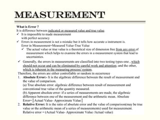 Measurement Techniques & quality control | PPTX