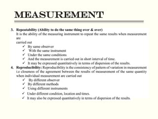 Measurement Techniques & quality control | PPTX