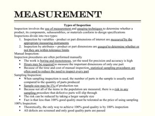 Measurement Techniques & quality control | PPTX