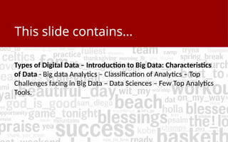 Introduction to Big data and Its Characteristics | PPTX