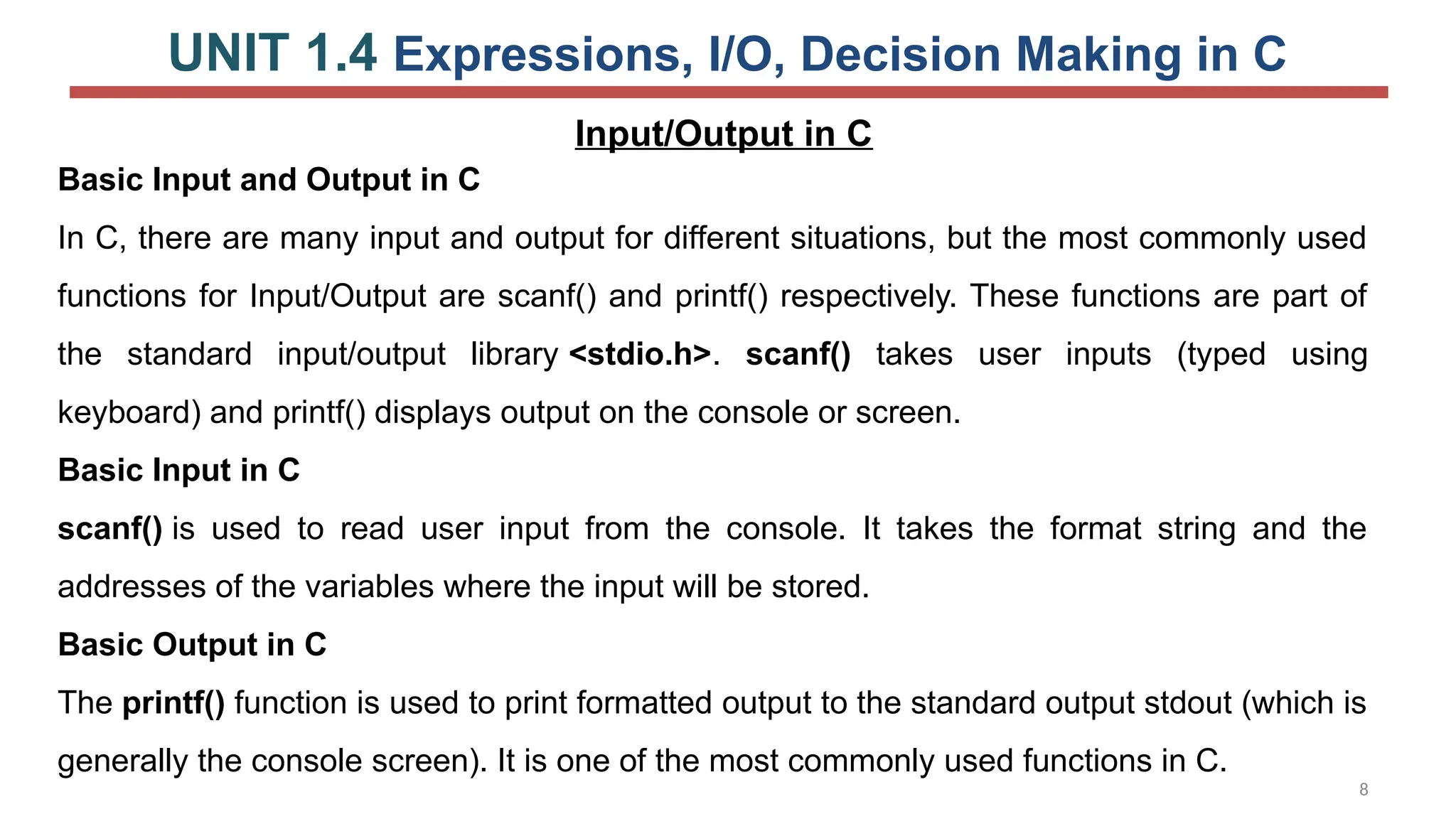 C Programming Language for Beginners with algorithm | PPTX