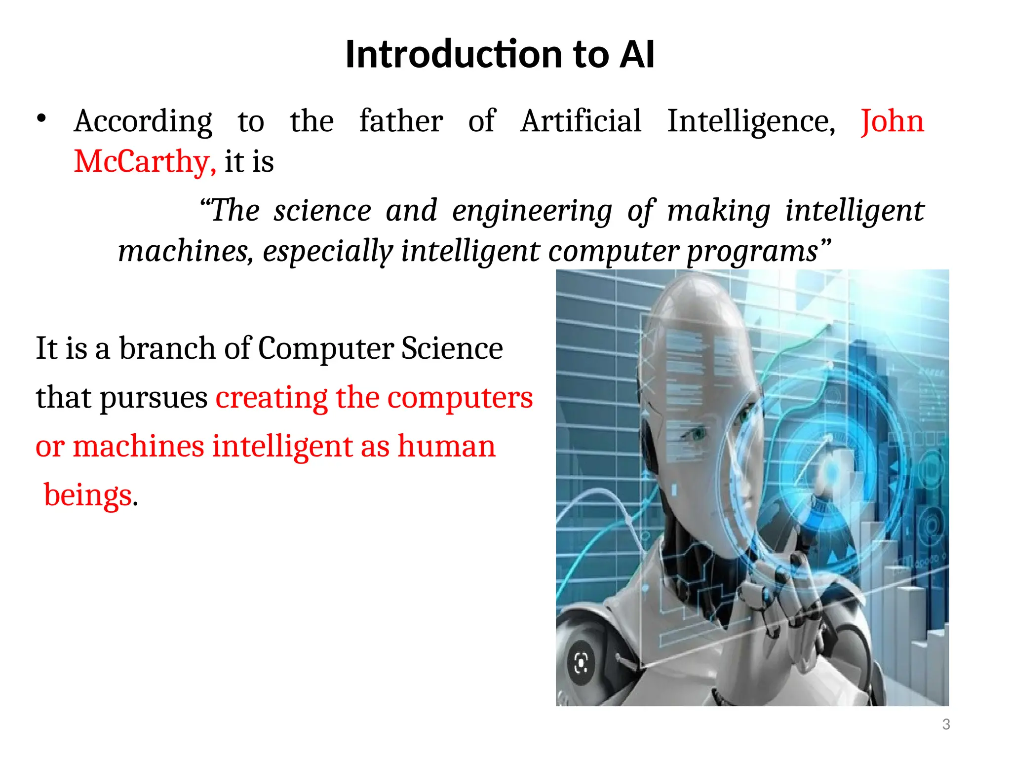 Introduction to ARTIFICIAL INTELLIGENCES | PPT