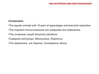 FISH NUTRITION AND FEED MANAGEMNT in aquaculture | PPT