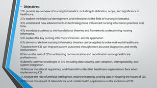 Nursing Informatics in clinical system of health | PPTX