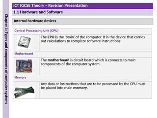 Hardware and software presentation in computer | PPTX