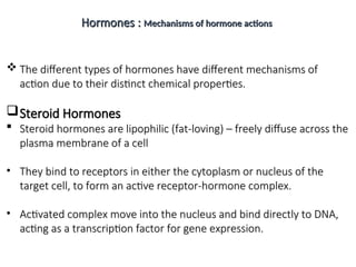 1. Hormones IN THE HUMAN BODY AND THEIR FUNCTION | PPT